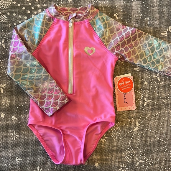 Floatimini | Swim | New Floatimini Pink Swimsuit Upf 5 Size 2t Shimmer ...